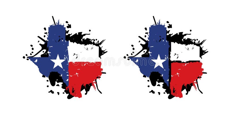 Texas Map with Flag Grunge Design Illustration Stock Vector ...