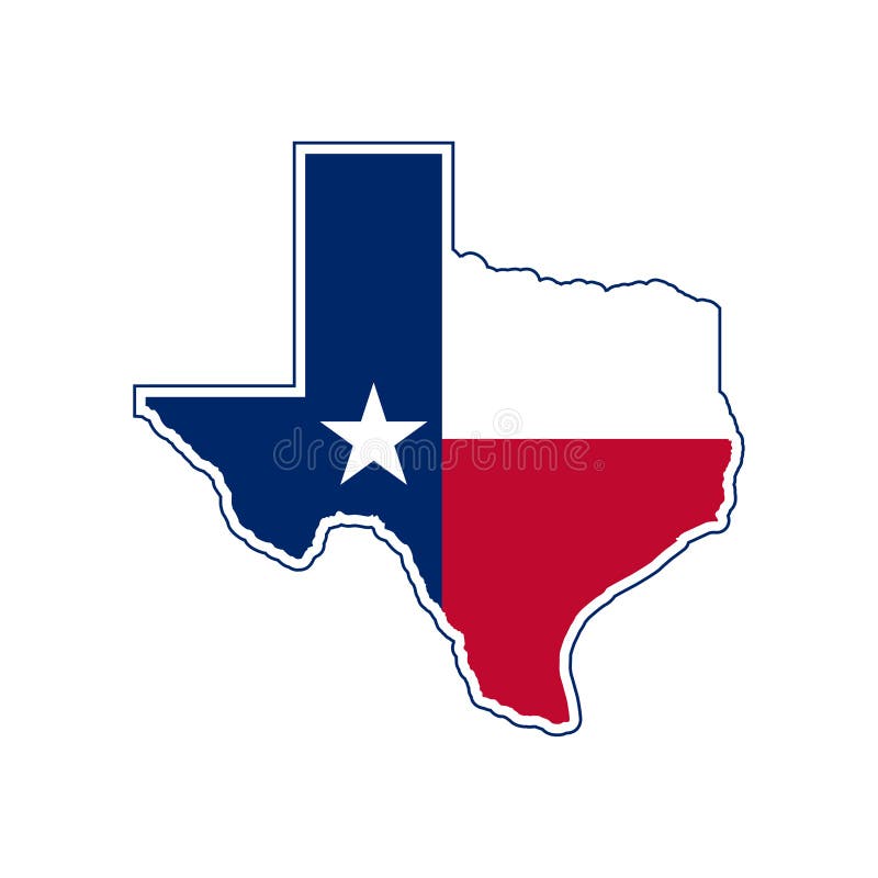 Texas map. Texas map icon stock vector. Illustration of blue - 182867526