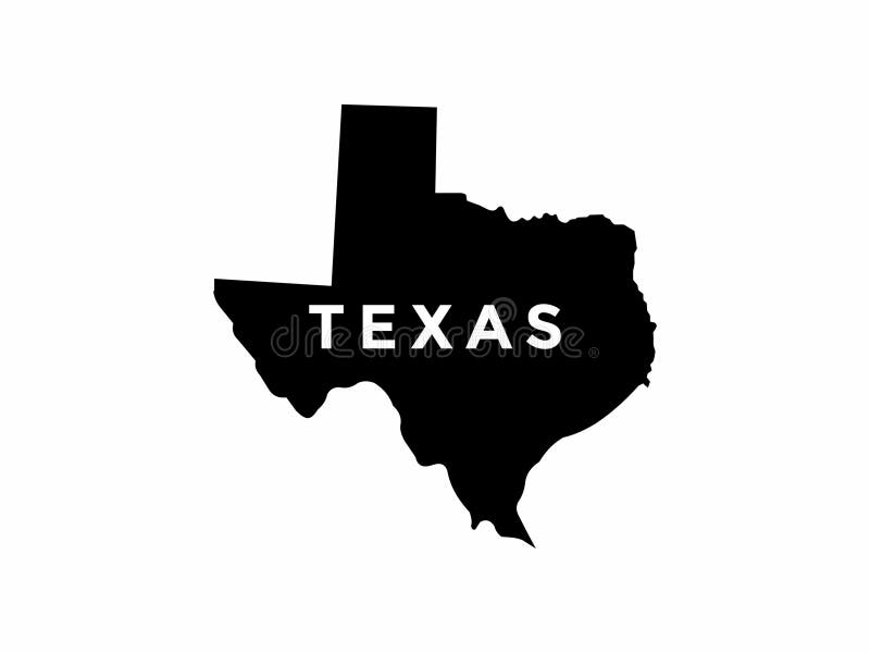 Texas Map Isolated on a White Background. United States of America Map ...