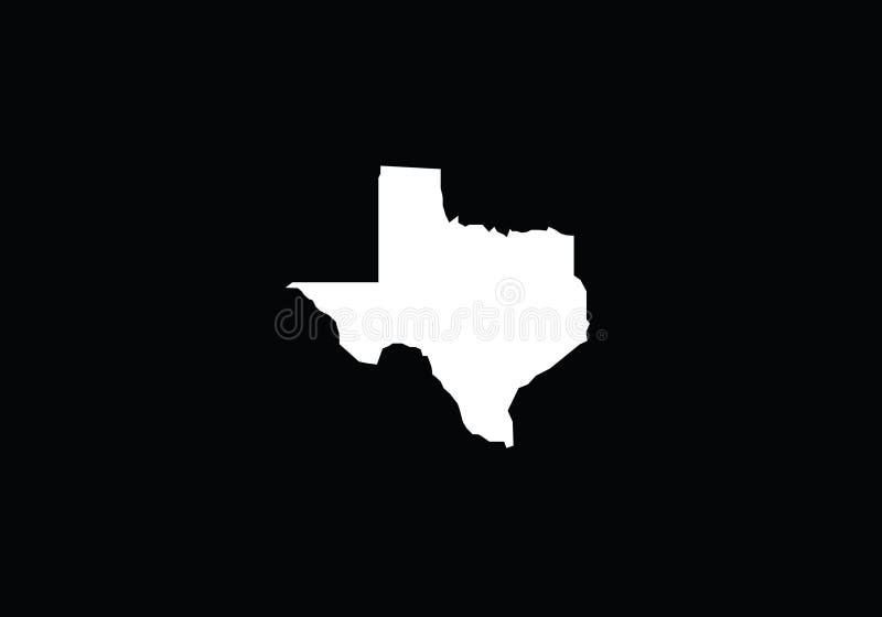 Texas Map State Shape America Borders Stock Vector - Illustration of ...