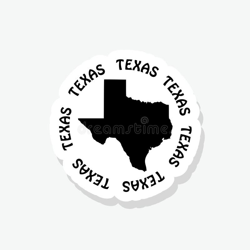 Texas Map Sticker Icon Sign for Mobile Concept and Web Design Stock ...
