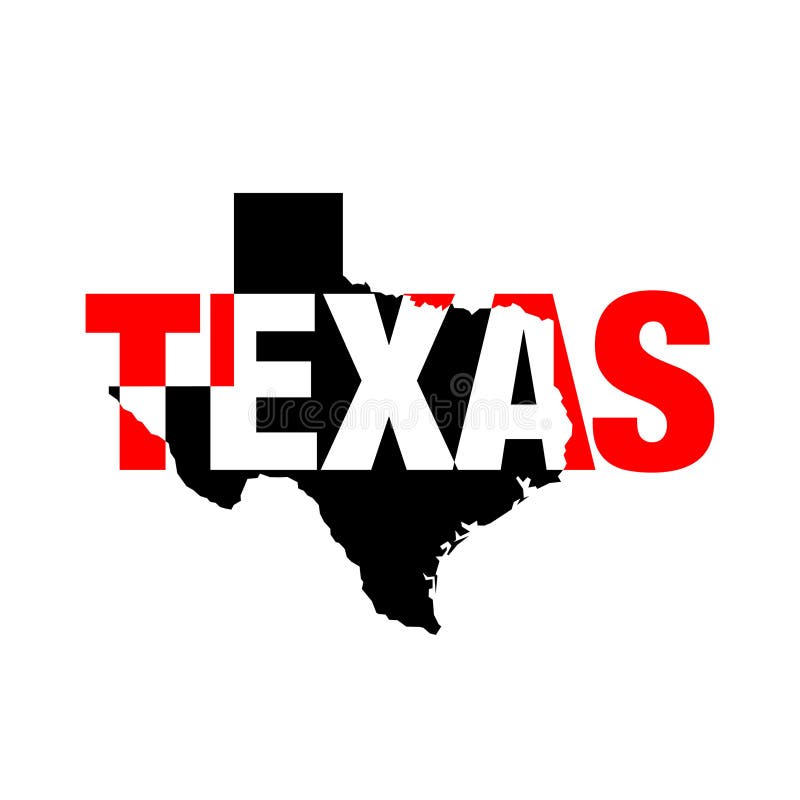 Texas Map Typography Vector Icon Stock Vector - Illustration of ...