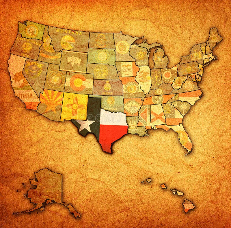 Texas on map of usa stock photo. Image of division, country - 186084498