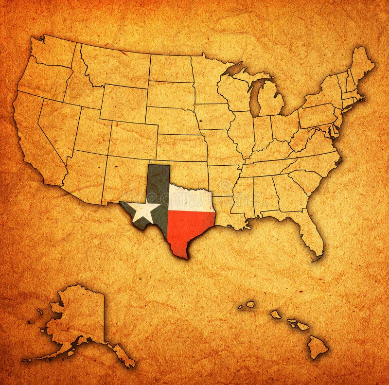 Texas on map of usa stock illustration. Illustration of seal - 187541103