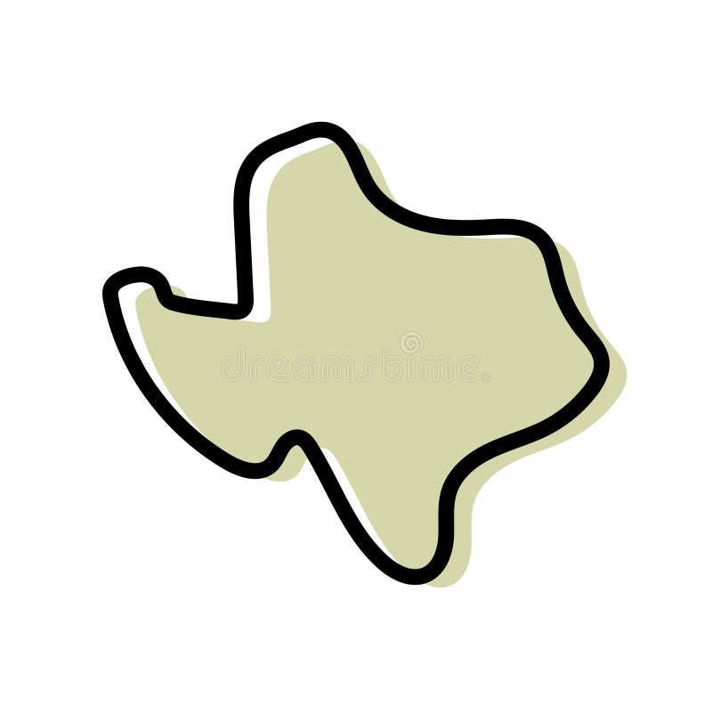 Texas Map Vector Illustration. USA State Map Stock Vector ...