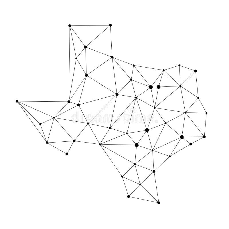 Texas Map Dots Stock Illustrations – 149 Texas Map Dots Stock ...