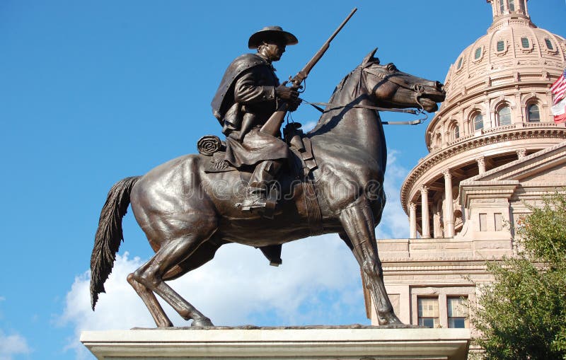 Texas Ranger Statue stock image. Image of stone, austin - 52669535