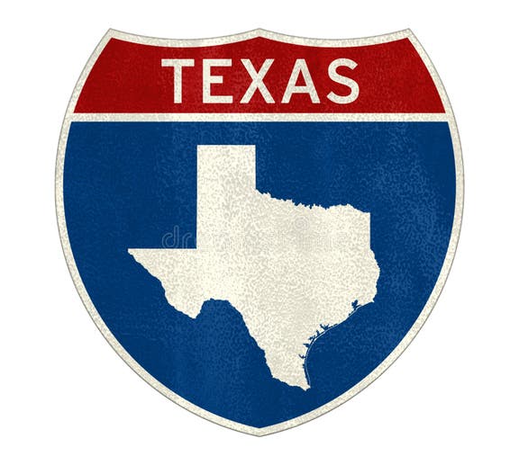 Texas road sign map stock illustration. Illustration of dallas - 119701882