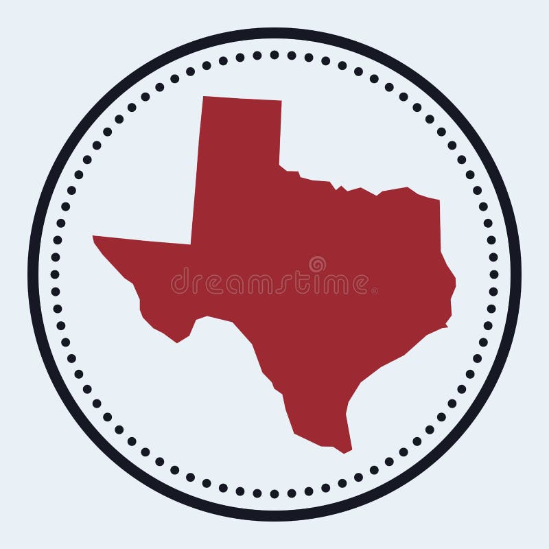Texas Logo. Map Of Texas With Us State Name And. Stock Vector ...
