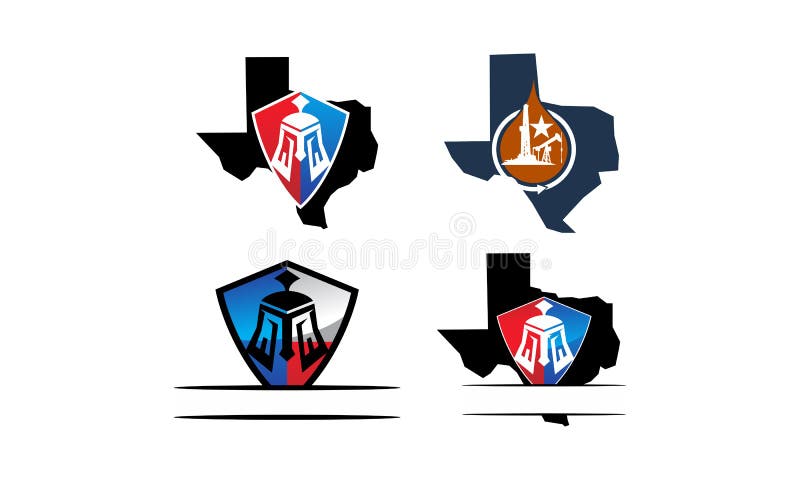 Texas Shield Template Set stock vector. Illustration of patriotic ...