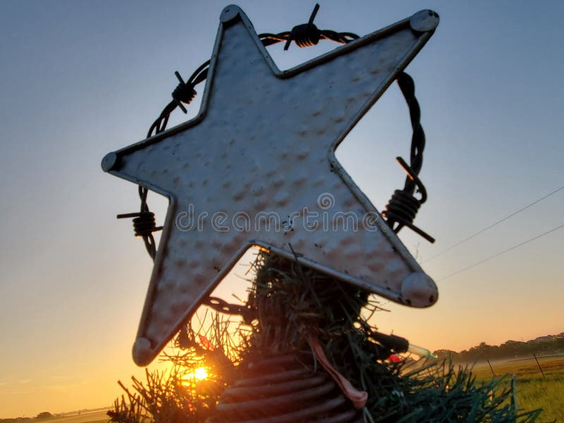 Texas star at Sunrise stock image. Image of machine - 253379615