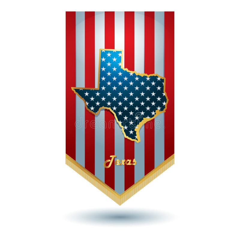 Texas State Banner. Vector Illustration Decorative Design Stock Vector ...