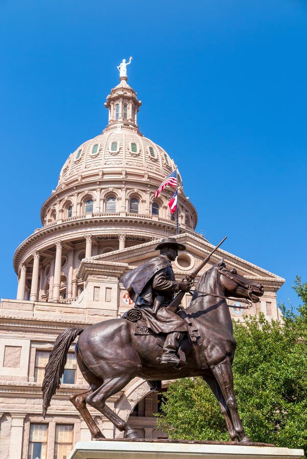 Texan Statue at Texas State Capitol Building Stock Photo - Image of ...