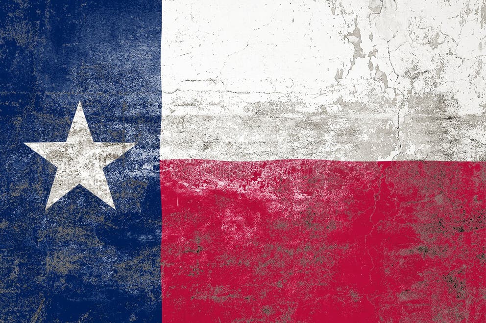 Texas State Flag. Dirty Texas State Flag on the Wall Stock Image ...