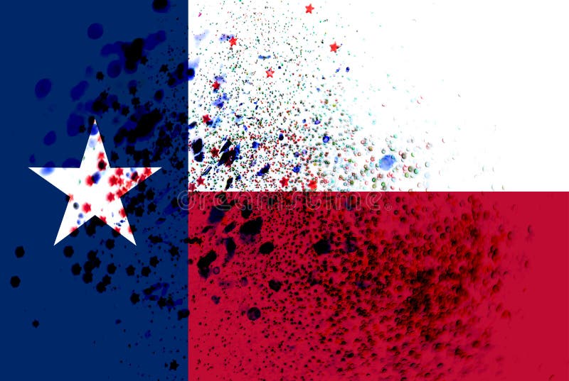 Texas State Flag Splatter stock illustration. Illustration of blue ...