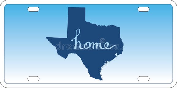 Texas State License Plate Vector Stock Vector - Illustration of plate ...