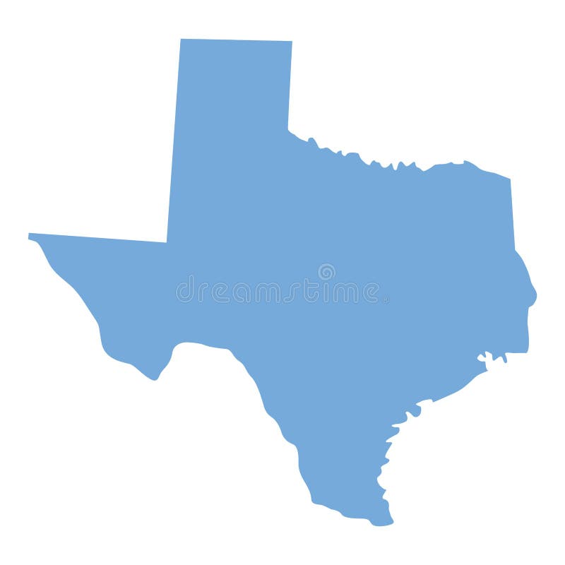Texas Map Outline Vector Design Template. Editable Stroke Stock Vector ...