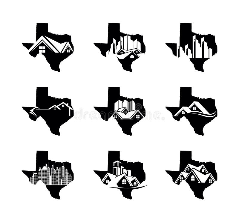 Texas Home Logo, House and Roof Icon Texas Stock Illustration ...