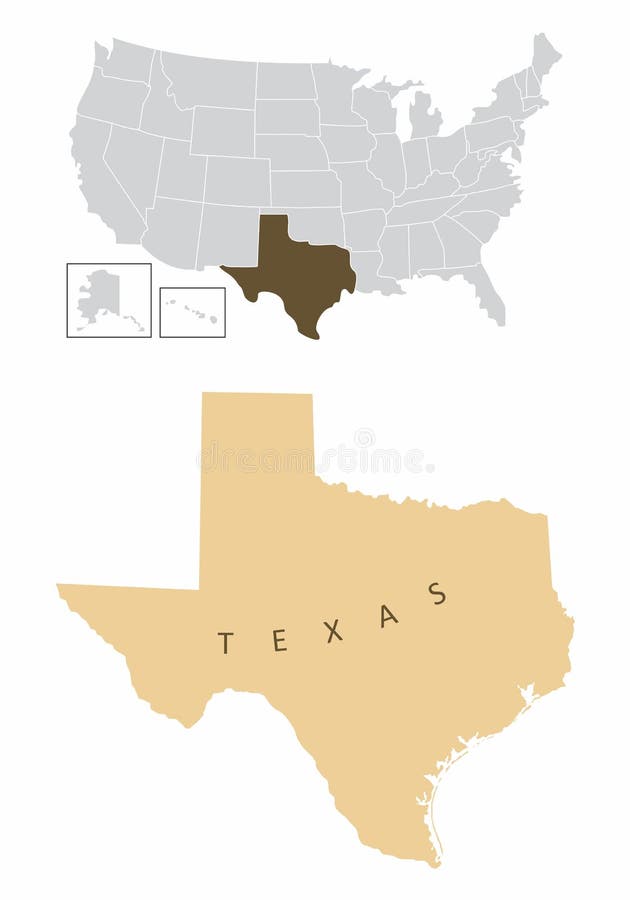 Texas State Map stock illustration. Illustration of graphic - 178451675