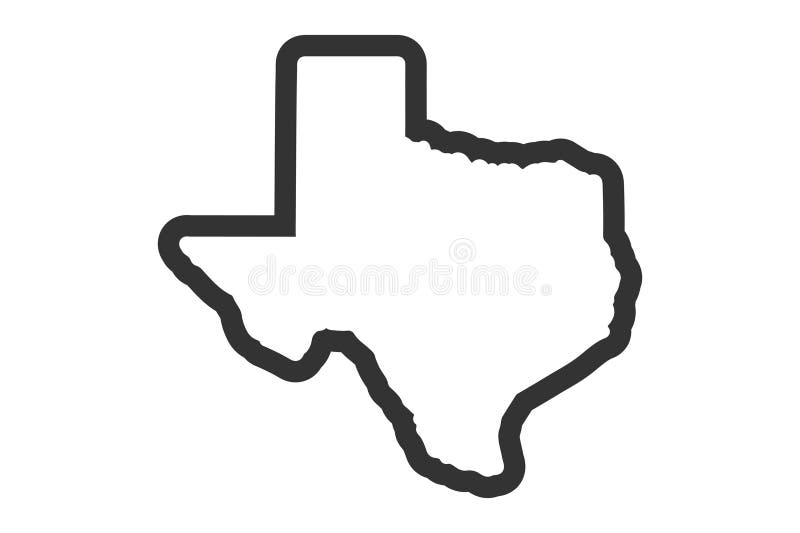 Texas Outline Symbol. US State Map. Vector Illustration Stock Vector ...