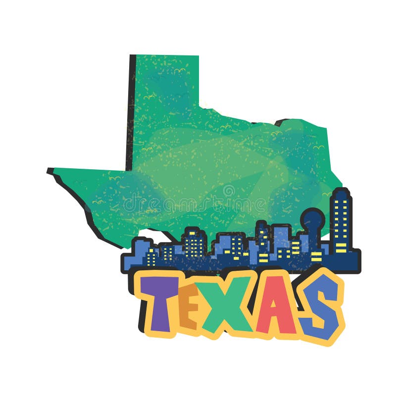 Texas State Map. Vector Illustration Decorative Design Stock Vector ...