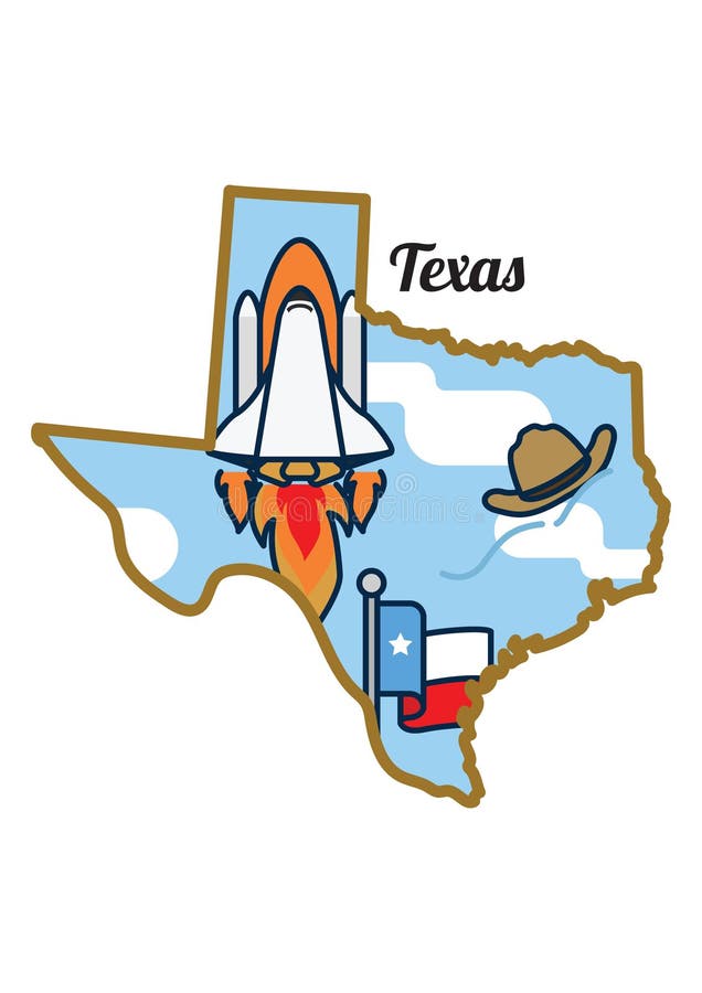Texas State Map. Vector Illustration Decorative Design Stock Vector ...