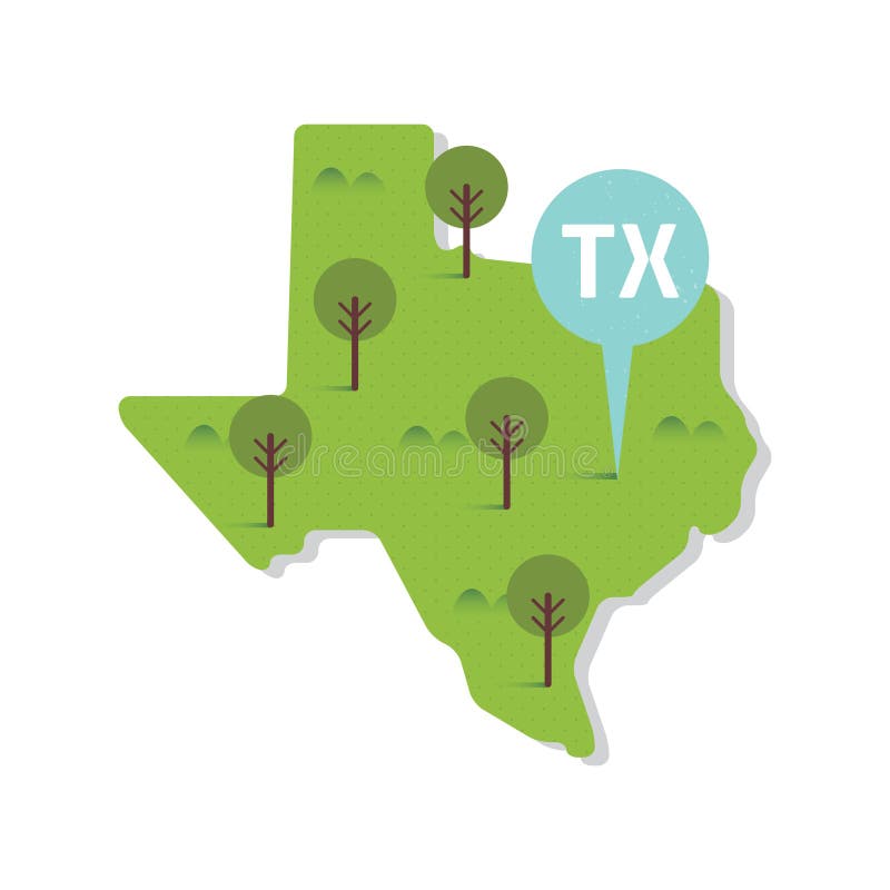 Texas State Map. Vector Illustration Decorative Design Stock Vector ...