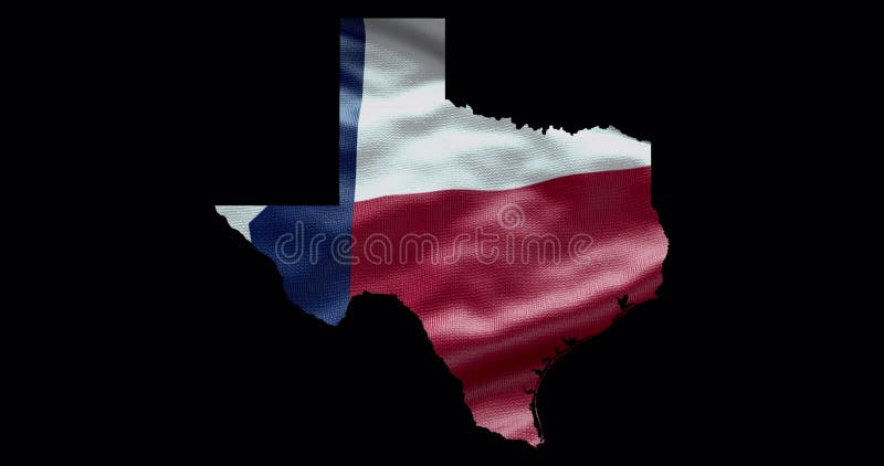 Texas State of USA. Animated Map of USA Showing State of Texas. Outline ...