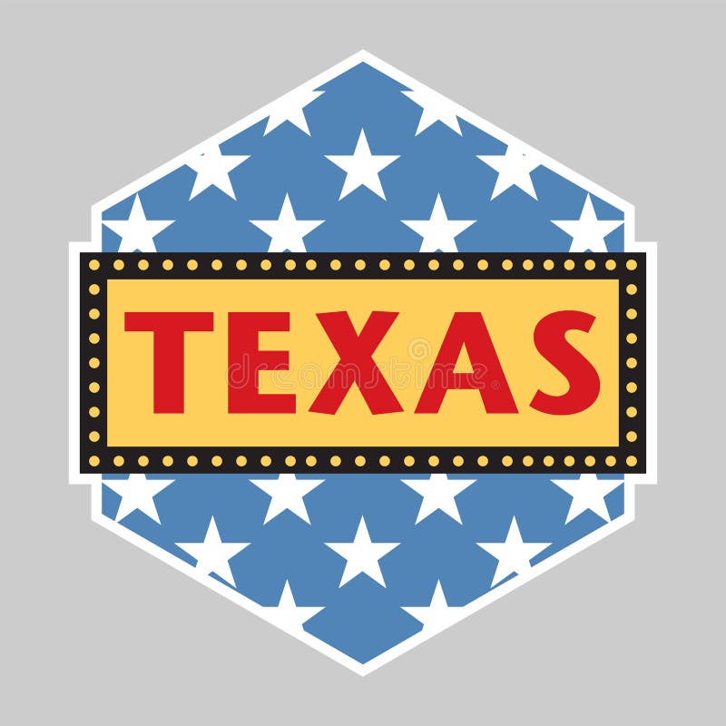 Texas State sign or badge stock vector. Illustration of icon - 186001560
