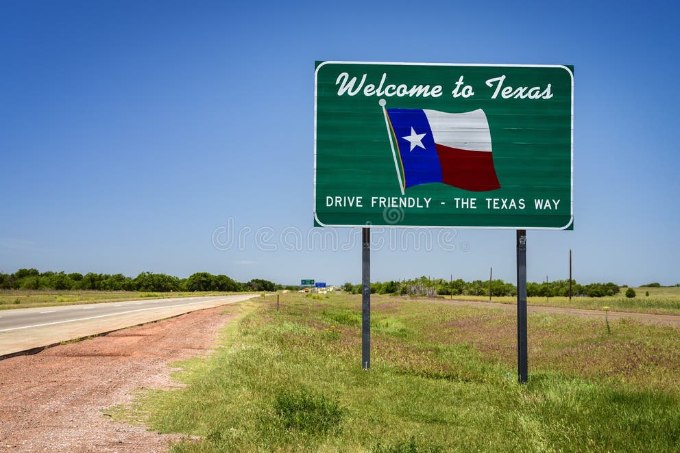 Texas State Sign stock image. Image of entrance, driving - 77323433