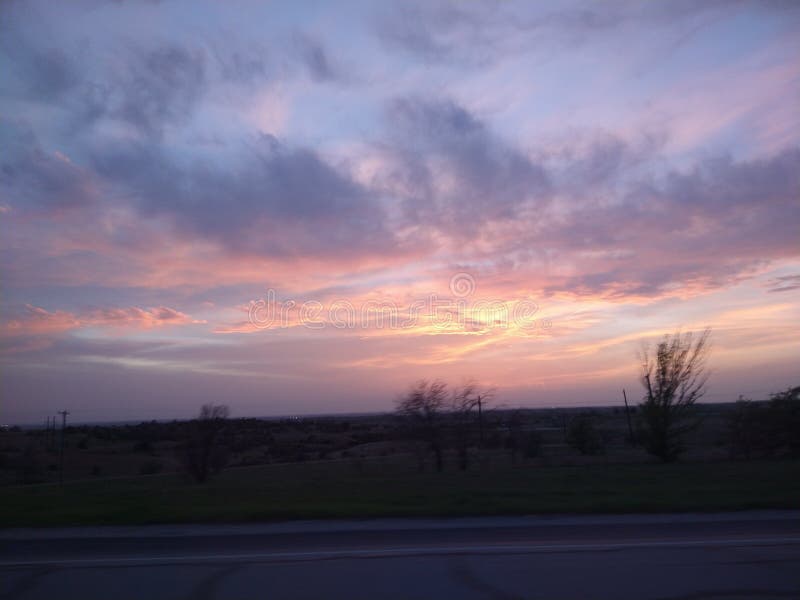 Texas Sunset 3 stock photo. Image of field, dusk, horizon - 218955882