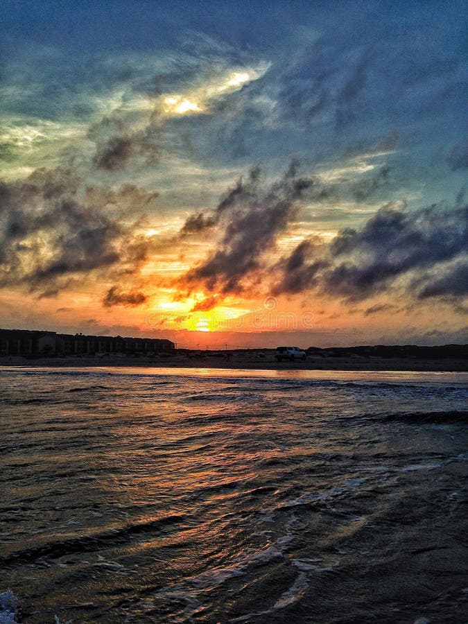 Texas Sunset stock image. Image of padre, north, island - 56627027