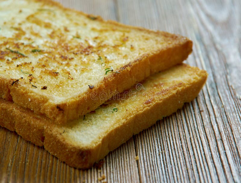 Texas toast stock image. Image of bread, plate, buttered - 80343617