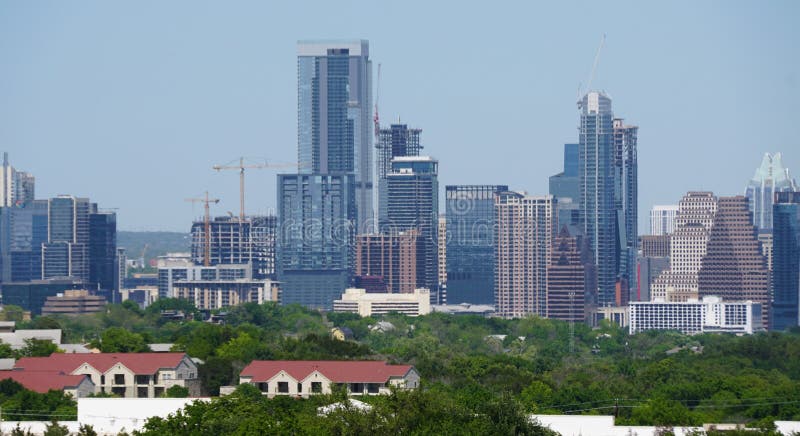 Texas, U.S - April 5, 2024 - the View of the City of Austin on a Sunny ...