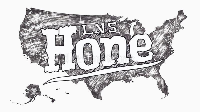 A Texas US State Outline Map with Handwritten Details, Highlighting the ...