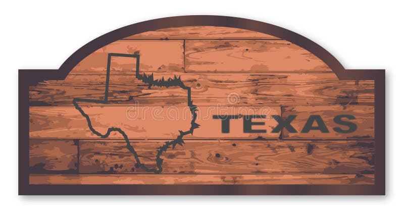 Texas Wooden Sign stock illustration. Illustration of wooden - 56352764
