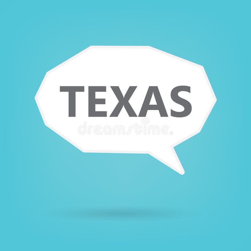 Texas Word on Speech Bubble Stock Vector - Illustration of texas ...
