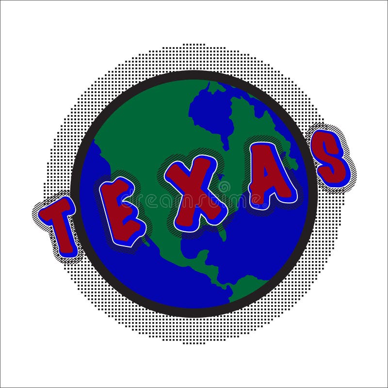 Texas World Icon illustration stock. Illustration du texas - 88301235