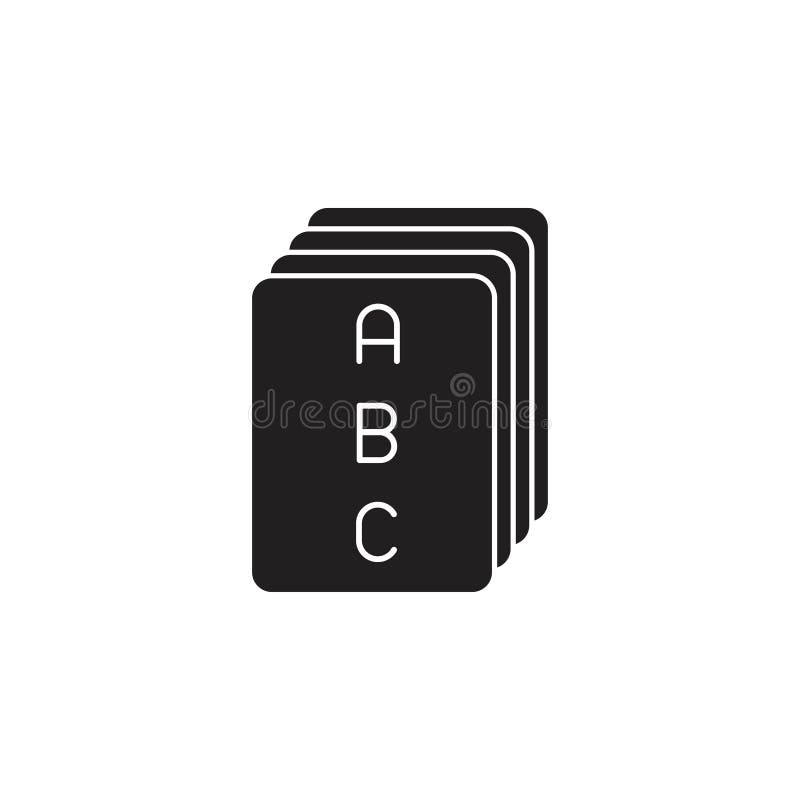 Text Abc Card Symbol Decoration Vector Stock Vector - Illustration of ...