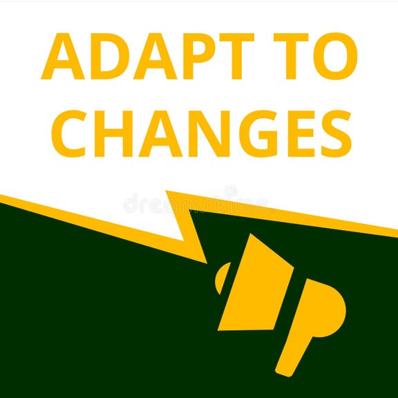 Text Adapt To Changes stock illustration. Illustration of thinking ...