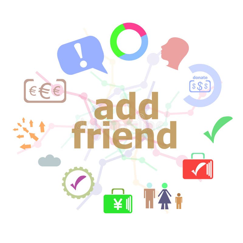 Add As Friend Social Network Button Stock Illustration - Illustration ...