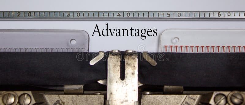 Text `advantages` Typed on Retro Typewriter. Business Concept Stock ... Text `advantages` Typed on Retro Typewriter. Business Concept Stock ...