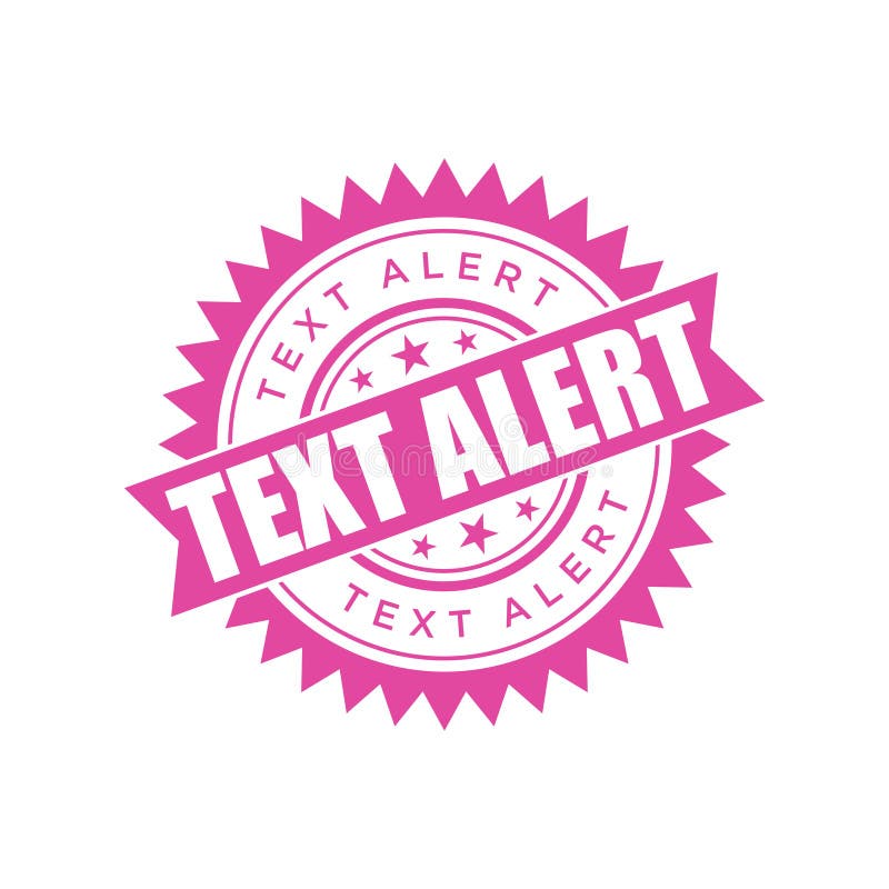 Text Alert Rubber Stamp Vector Template Stock Vector - Illustration of ...
