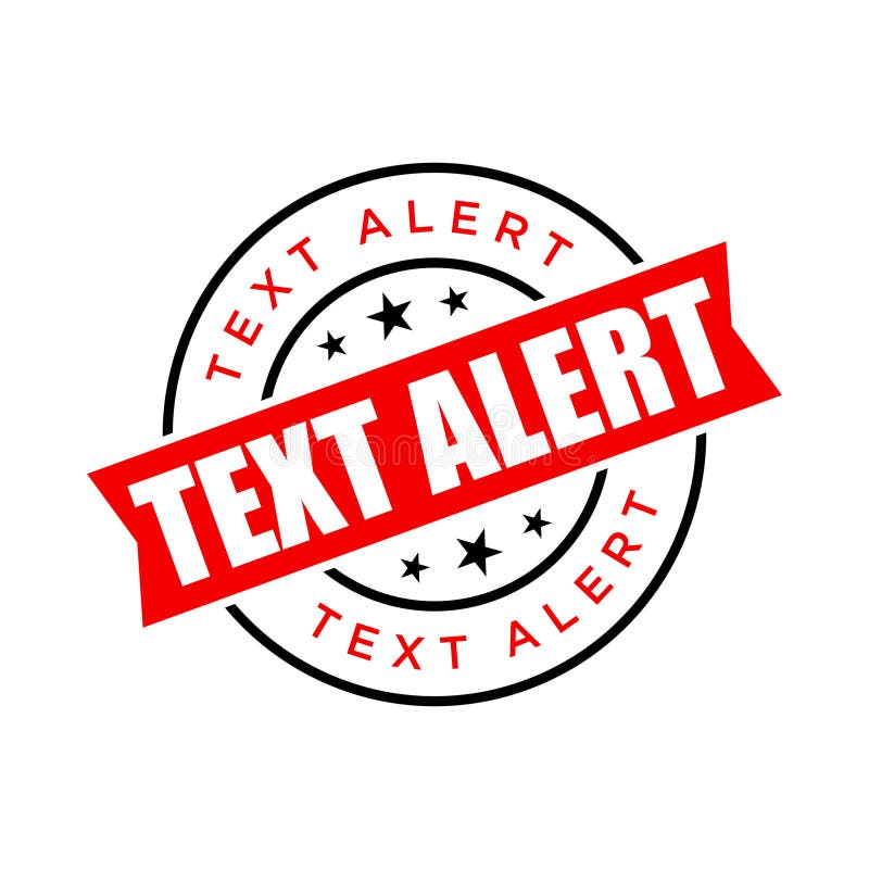 Text Alert Rubber Stamp Vector Template Stock Vector - Illustration of ...