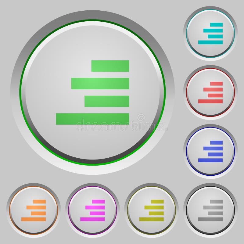 Text Align Right Push Buttons Stock Vector - Illustration of buttons ...