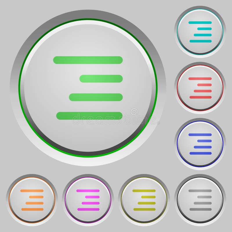 Align Right Icon. Word Document Text Edit Paragraph Page Alignment Grid ...