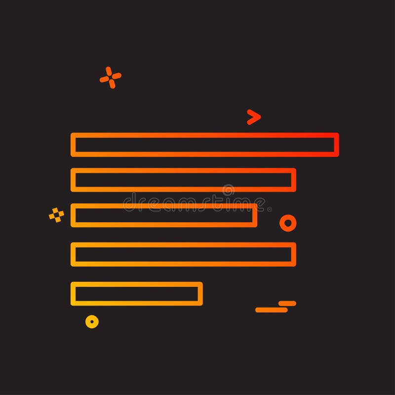 Text Alignment Icon Design Vector Stock Vector - Illustration of form ...