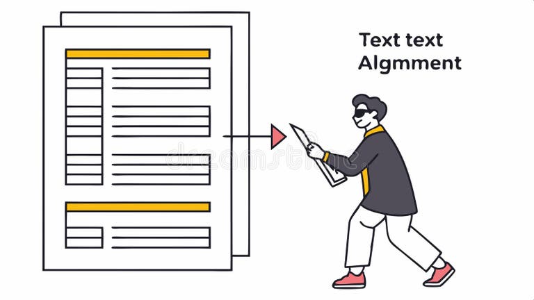 Text Alignment Settings, Formatting and Design Options Vector Design Generative AI Stock Vector ...
