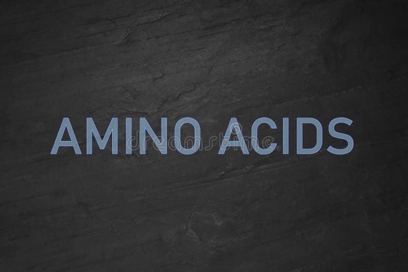 Text Amino Acids on Black Slate Surface Stock Photo - Image of dietary ...