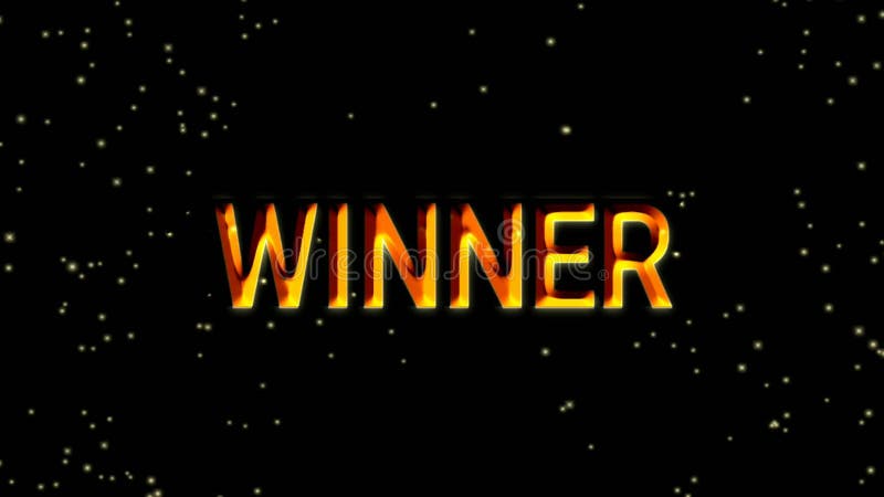 Text Animation Celebrate the Winner with a Flash of Glittering ...